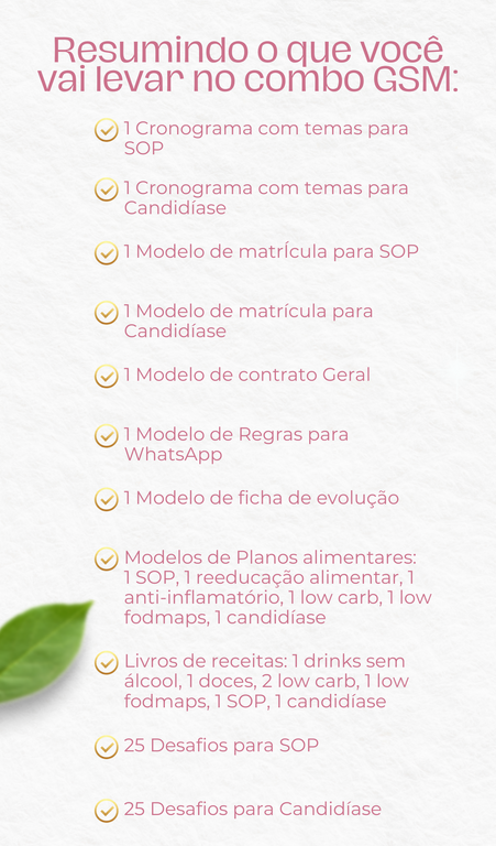 Combo GSM – Excelência Nutri